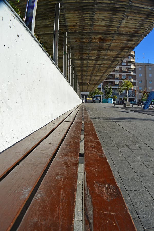 A Long Bench stock photo. Image of long, logo, colourful - 48846974