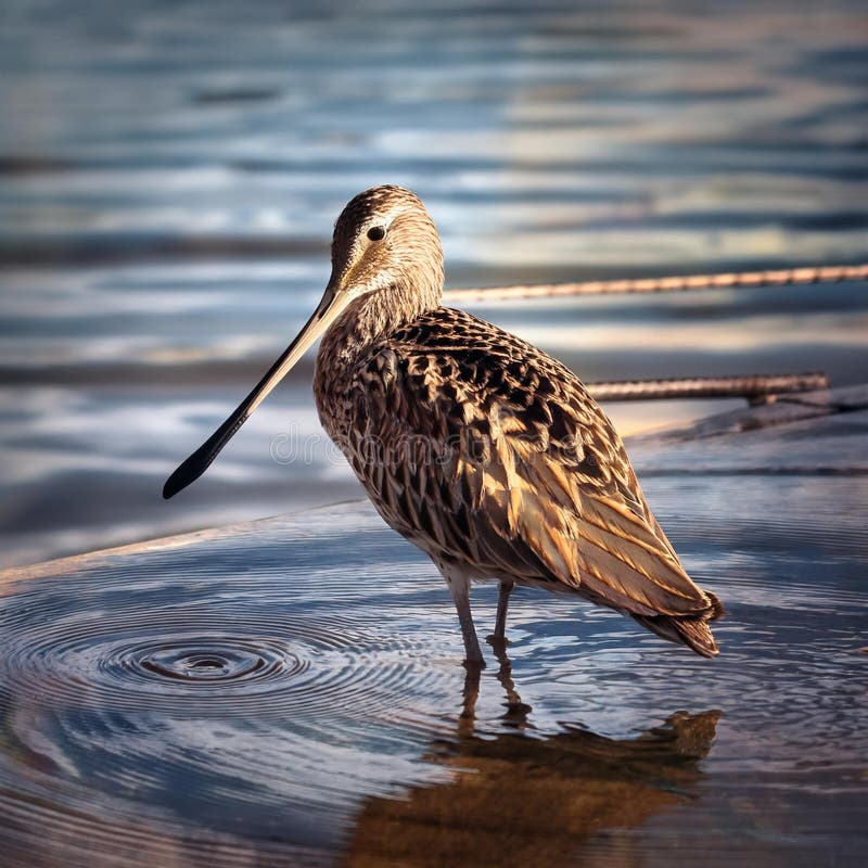 Long Billed Dowitcher, AI Generated Stock Illustration - Illustration ...