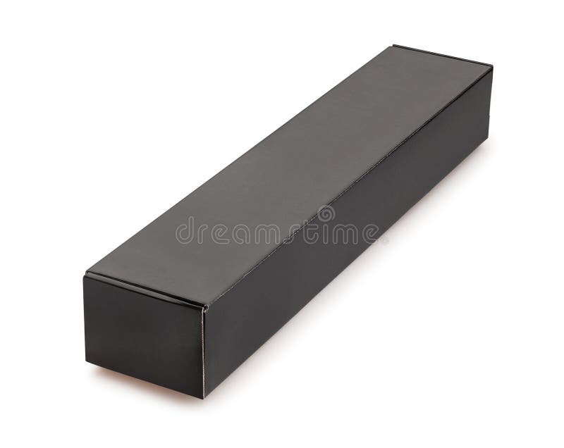 Long Black Box Path Isolated Stock Photo - Image of rectangle ...