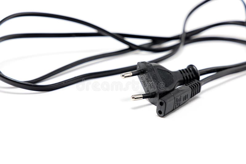 Long Black Cable with Connection To Electricity in One Side and To ...
