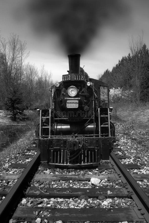 Long Black Train stock photo. Image of forest, front - 56709262