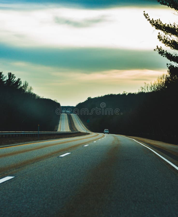 Long blue highway stock photo. Image of scenic, stretch - 71384546