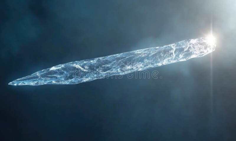 A Long Blue Object is Floating in the Air Stock Illustration ...