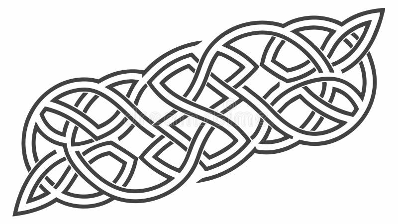 Long Braided Celtic Knot Pattern, Ornamental Design, Vector Design ...