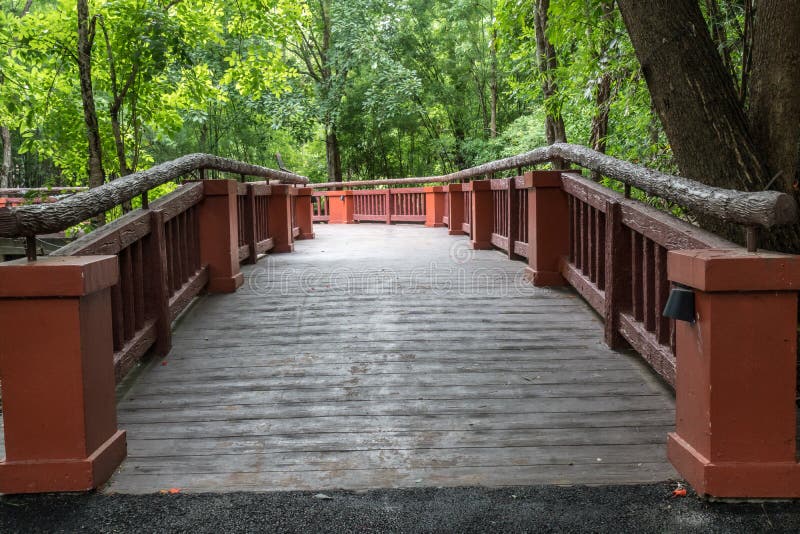 Long bridge in garden stock image. Image of scenic, water - 73400593