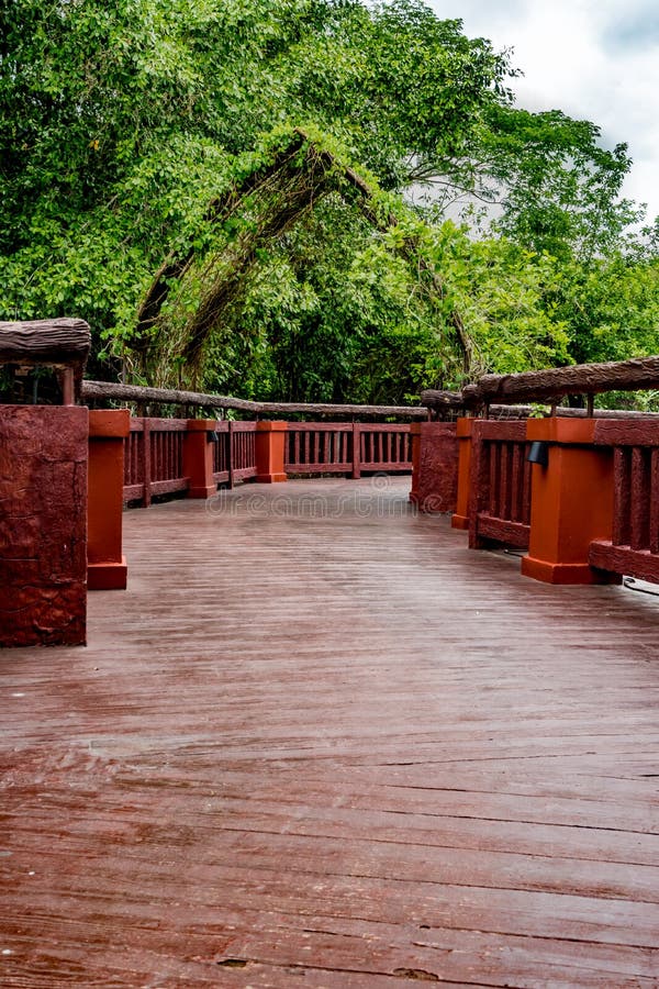 Long bridge in garden stock image. Image of grass, outdoor - 93492163