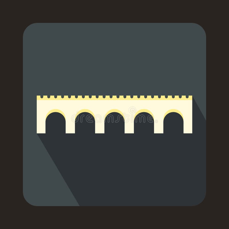 Long Bridge Icon, Flat Style Stock Vector - Illustration of modern ...