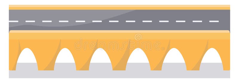 Long bridge, icon stock vector. Illustration of black - 261382688