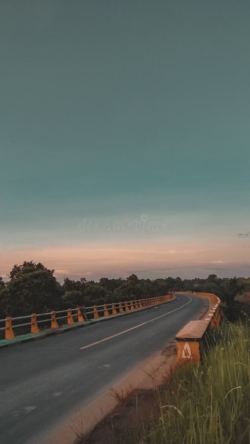 Long bridge in kalimantan stock photo. Image of beautiful - 277156498