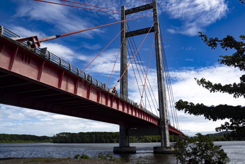 Long Bridge Over the Bay of the River Tempisque. Costa Rica Stock Photo ...