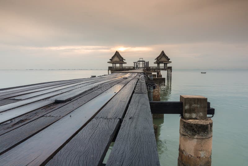 Long bridge over the sea stock image. Image of scene - 54544313