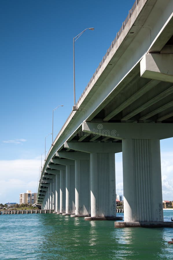 Long Bridge Over Water stock photo. Image of structure - 33587928