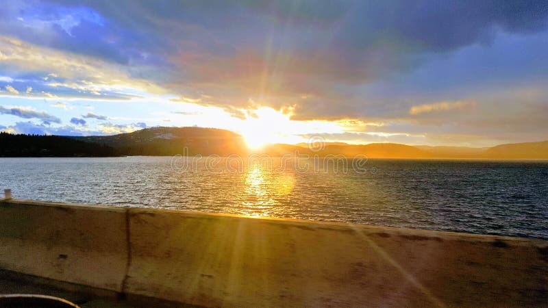 Long bridge sunset stock photo. Image of sandpoint, bridge - 111748464