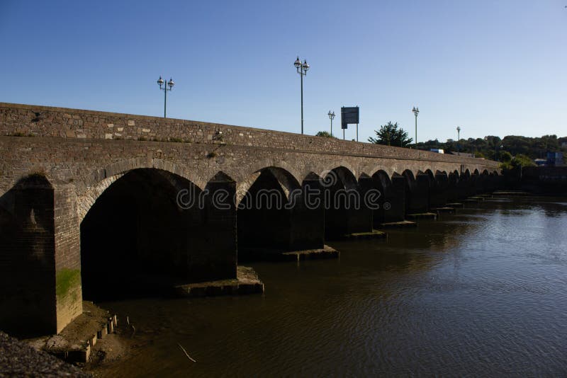 The Long Bridge in the Town of Barnstaple, North Devon Stock Image ...