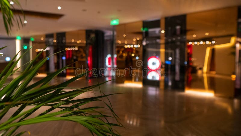 Long Bright Corridor in a Luxury Hotel Stock Photo - Image of building ...
