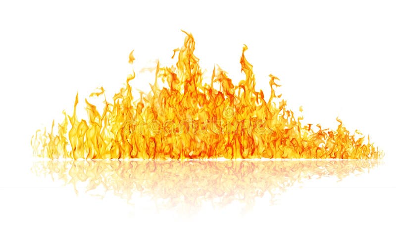 Long Bright Yellow Flame Isolated on Black Stock Image - Image of ...