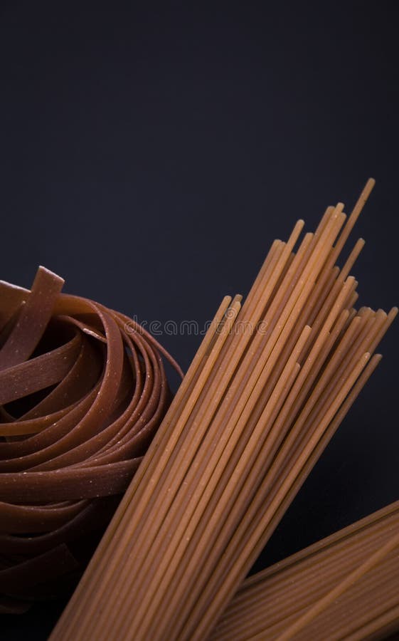 Long Brown and One-piece Pasta. Closed Brown Pasta from Close and ...
