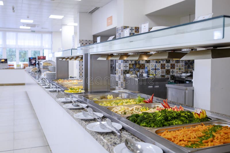 Long Buffet with Steamed Vegetables Stock Image - Image of fruits ...