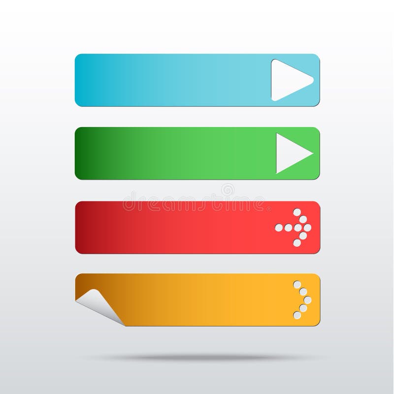 Long button stock vector. Illustration of menu, play - 39541822