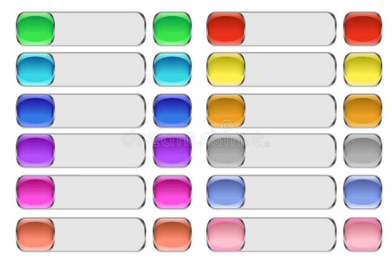 Long buttons stock vector. Illustration of style, aqua - 14531404