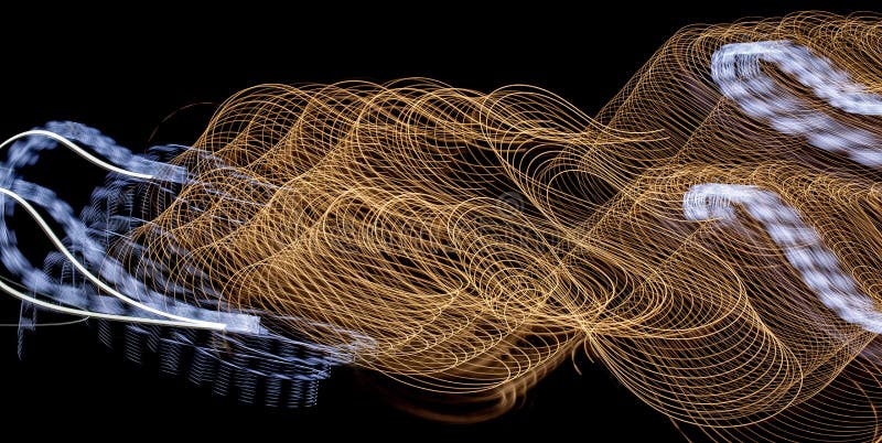 Long Camera Exposures of Artificial Light Sources at Night Stock Photo ...