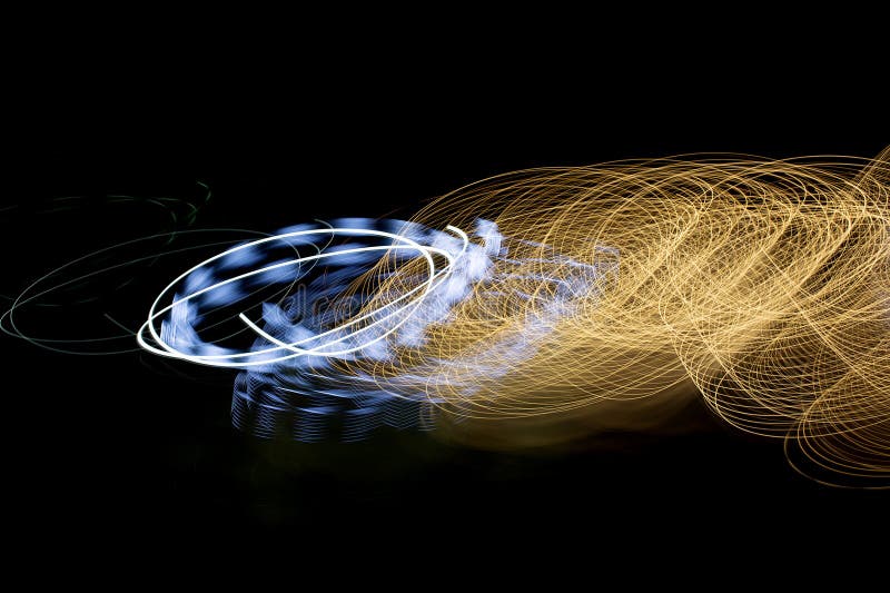 Long Camera Exposures of Artificial Light Sources at Night Stock Image ...