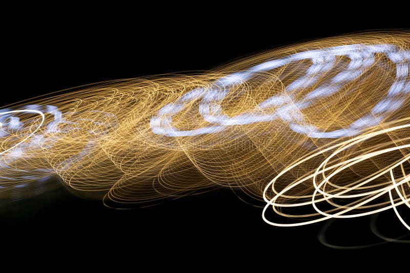 Long Camera Exposures of Artificial Light Sources at Night Stock Photo ...