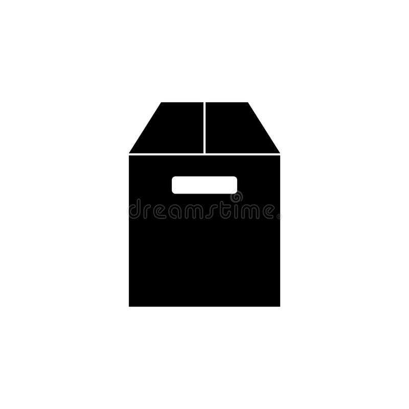 Long Carton Package Box Flat Vector Icon Stock Vector - Illustration of ...