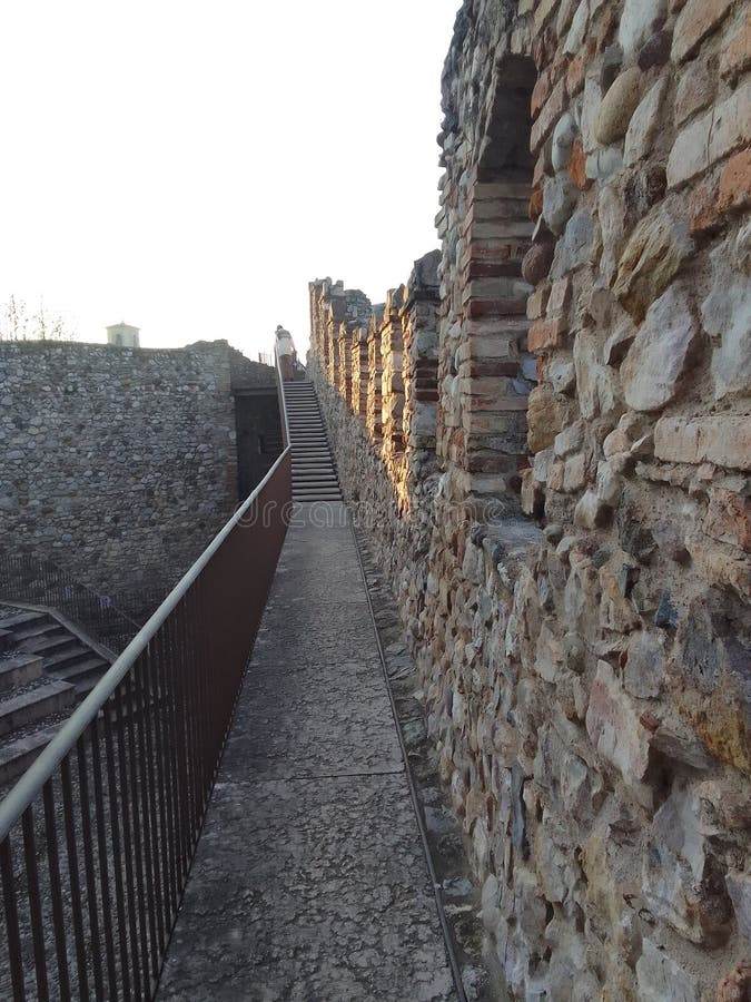 Long Castle Wall stock photo. Image of wood, defensive - 345793376