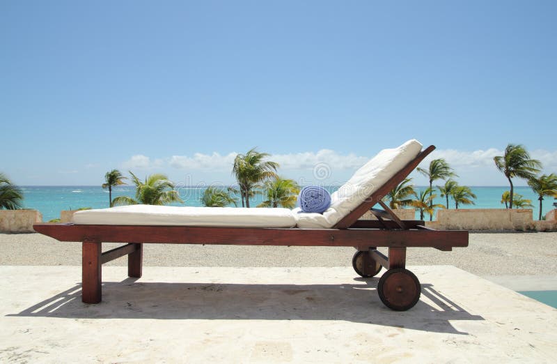 Long chair stock photo. Image of towel, long, resort - 23579348
