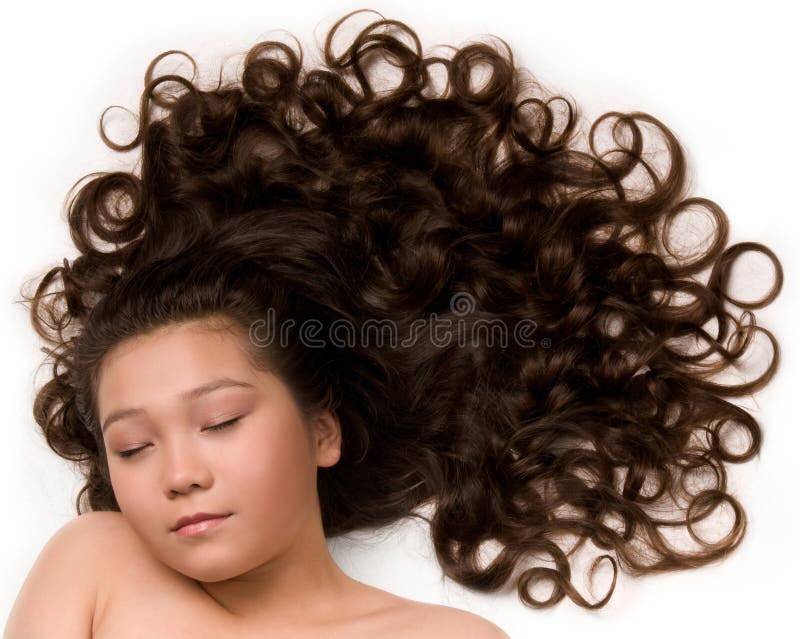 Femme Brillant De Beau Cheveu Propre Image stock - Image du charme ...