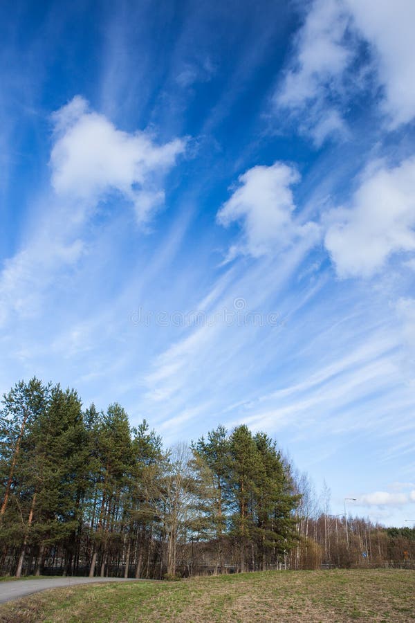 Long Cirrus Clouds Skyscape Stock Photo - Image of cloudscape, high ...