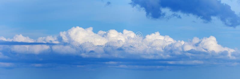 Long Cloud in Sky - Panoramic Photo Stock Image - Image of fluffy ...