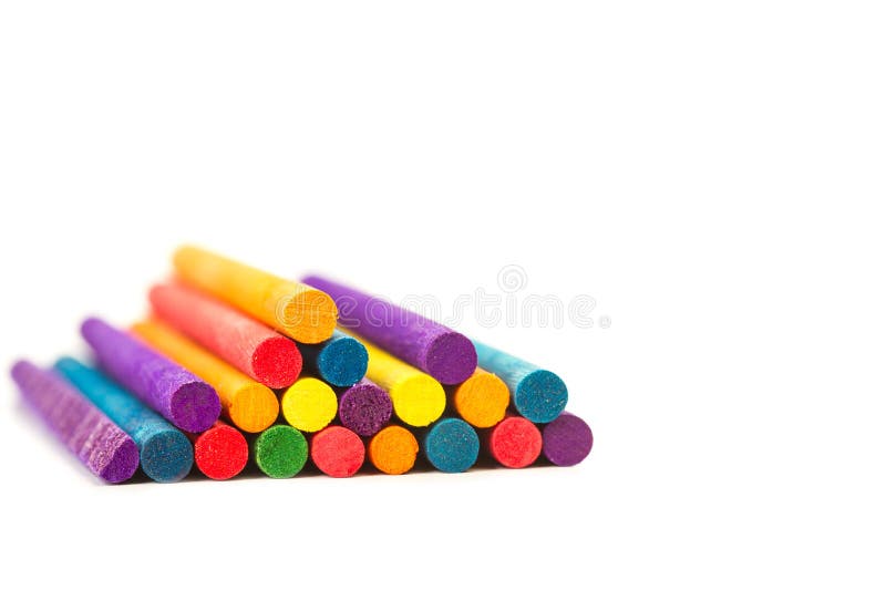 Long Colored Wooden Cylinders Stock Photo - Image of creative, colorful ...