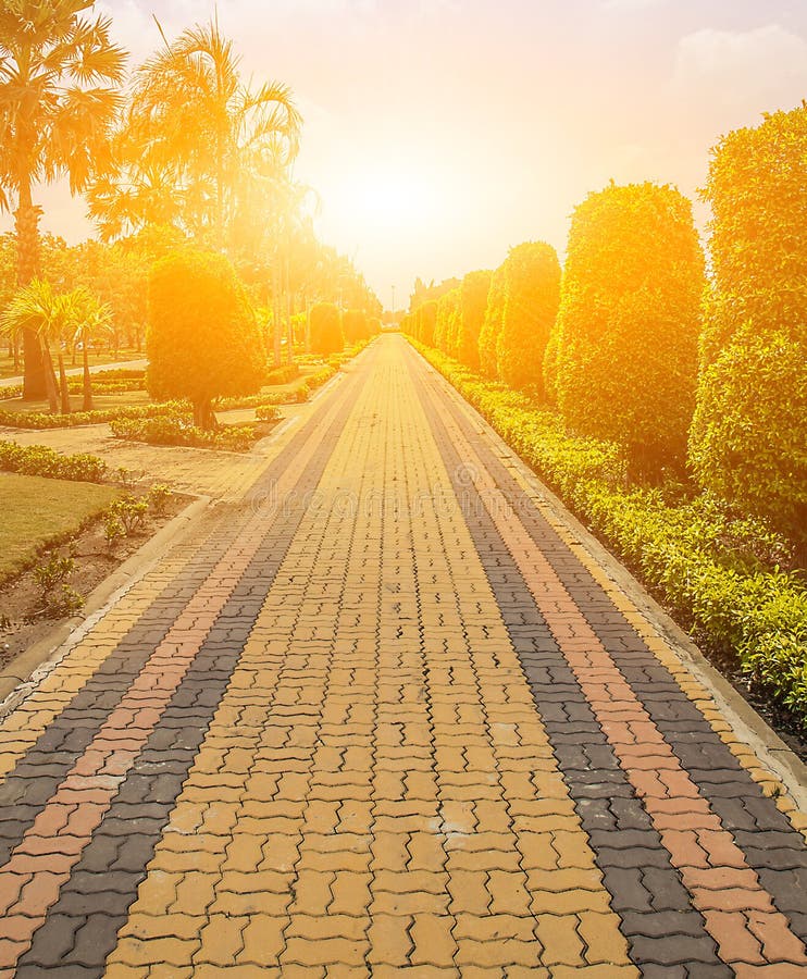 Concrete block walkway stock image. Image of construction - 20777007