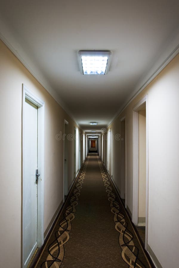 Long corridor stock photo. Image of rooms, hotel, wide - 10905056