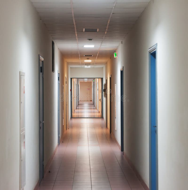 Long corridor stock photo. Image of room, diminishing - 7700378