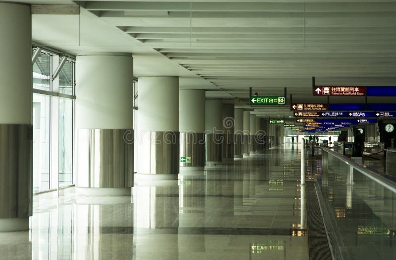 Long corridor in building stock image. Image of corporation - 15503213