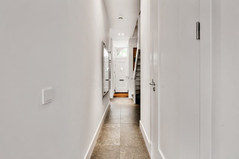 Long corridor design stock image. Image of residential - 229866159