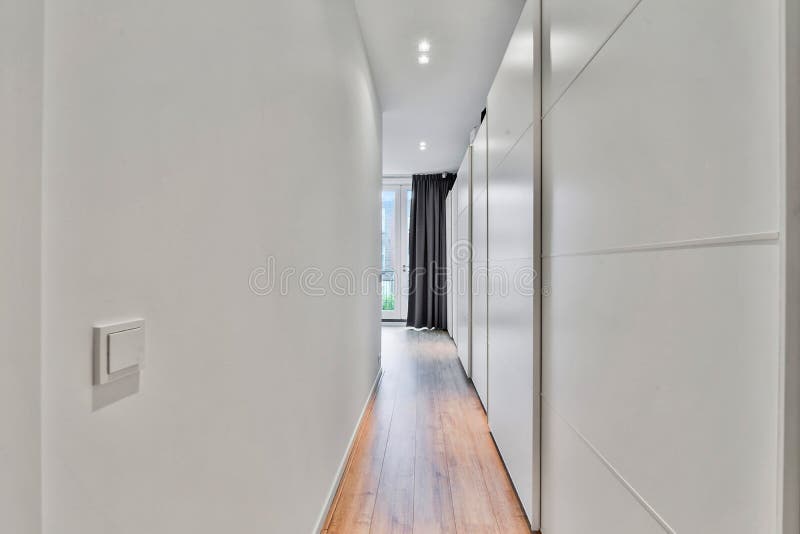 Long corridor design stock image. Image of architecture - 229866185