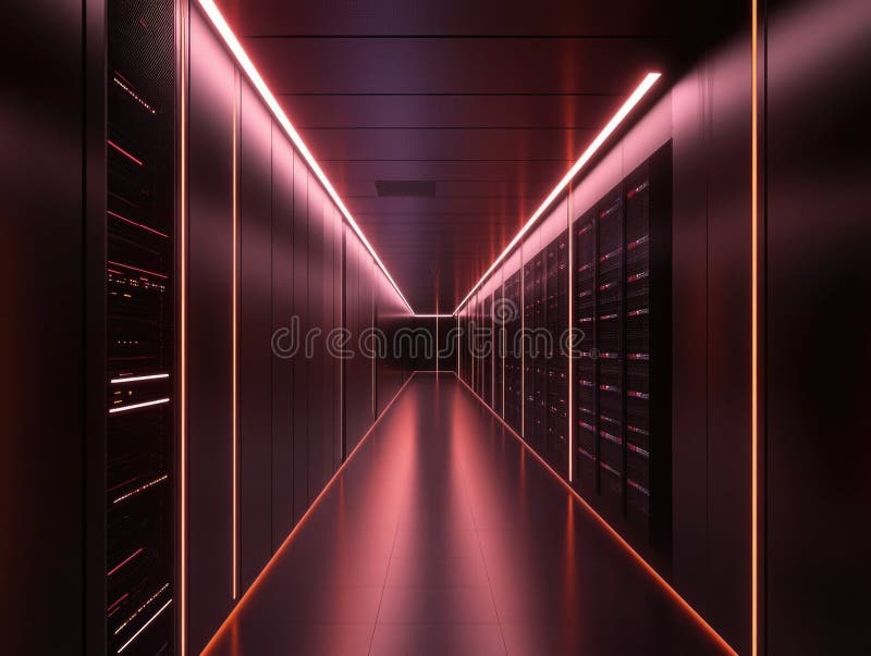 Computer Server Row stock photo. Image of facility, storage - 378495480