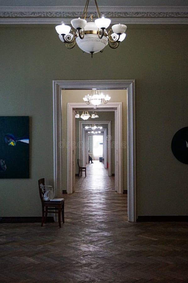 A Long Corridor that Goes from One Room To Another. Stock Photo - Image ...