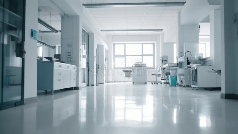 A Long Corridor in a Hospital with Various Procedural Rooms. Generative ... A Long Corridor in a Hospital with Various Procedural Rooms. Generative ...