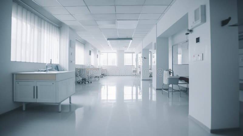 A Long Corridor in a Hospital with Various Procedural Rooms. Generative ... A Long Corridor in a Hospital with Various Procedural Rooms. Generative ...
