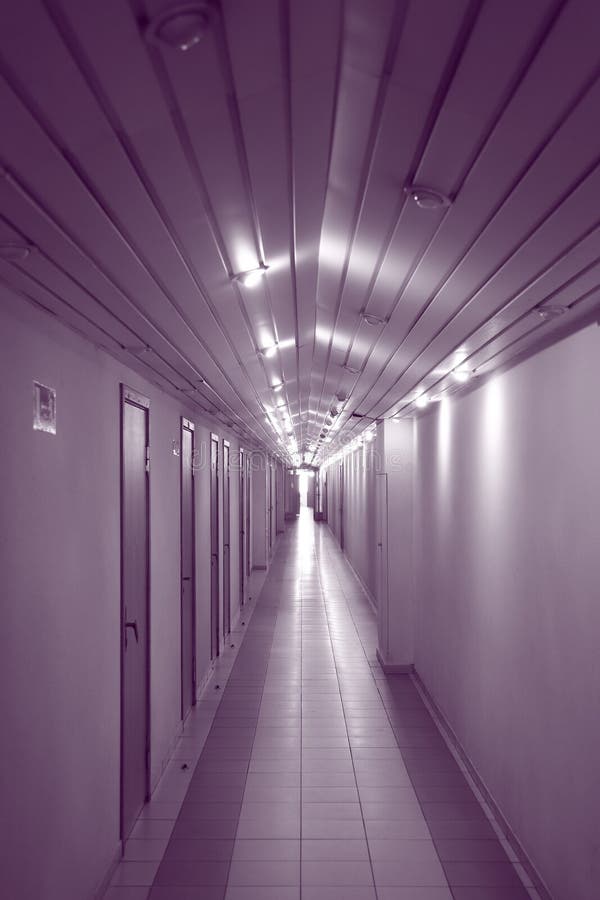 Long Corridor in an Industrial Premises Stock Photo - Image of people ...