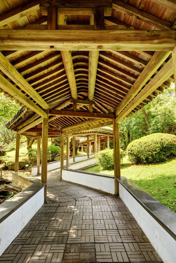 Chinese Style Classical Architecture Corridor Stock Photo - Image of ...