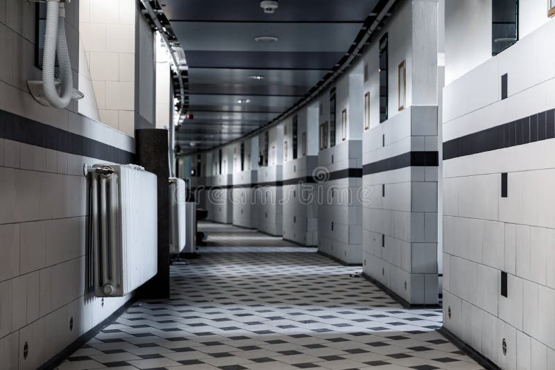Long Corridor Point of View Shot Stock Photo - Image of urban, building ...