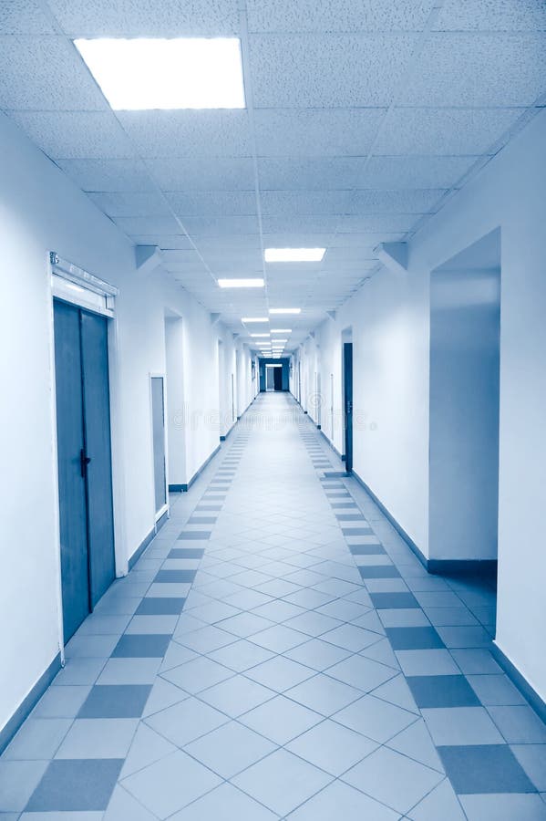 Long Corridor In Scientific Laboratory Stock Photography - Image: 4611282