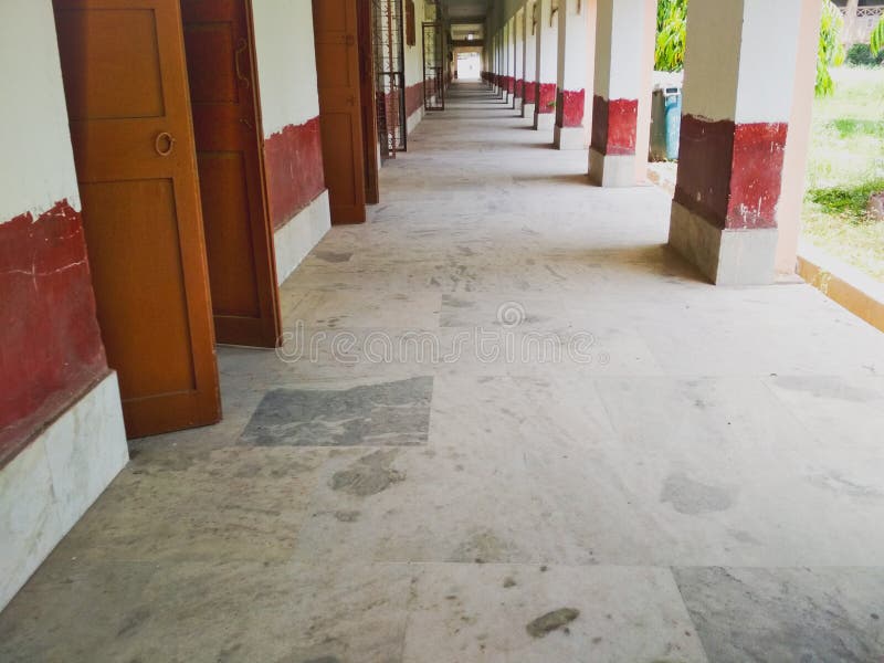Corridor stock photo. Image of long, tiles, floor, building - 116870996