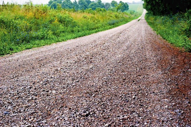 Long Country Road stock image. Image of hillside, gravel - 13011467